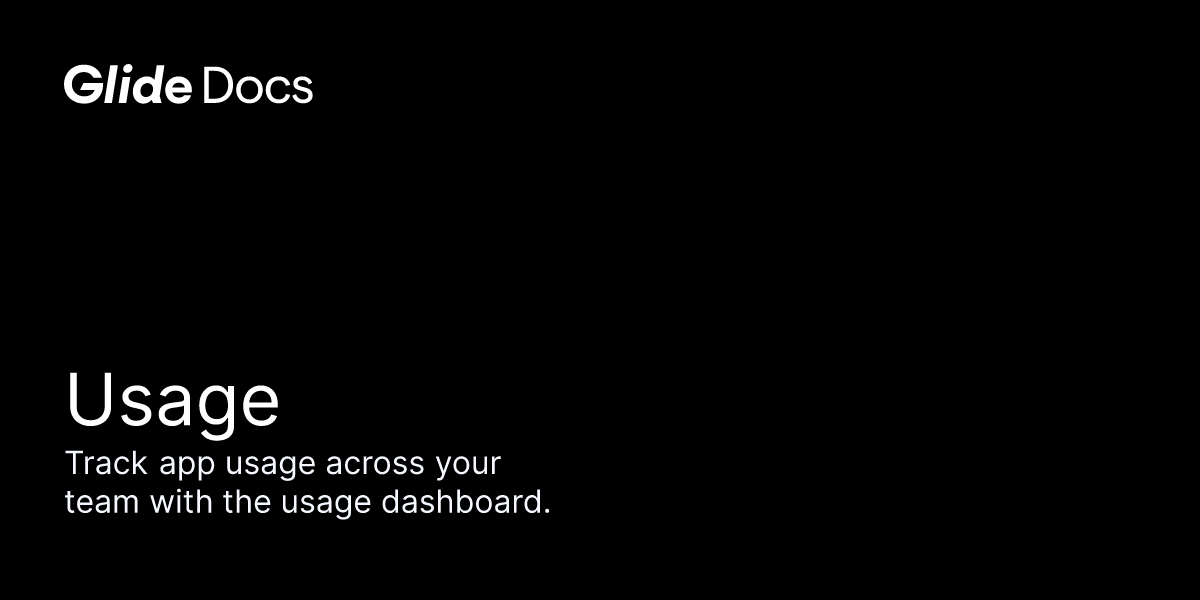 Usage | Glide Docs